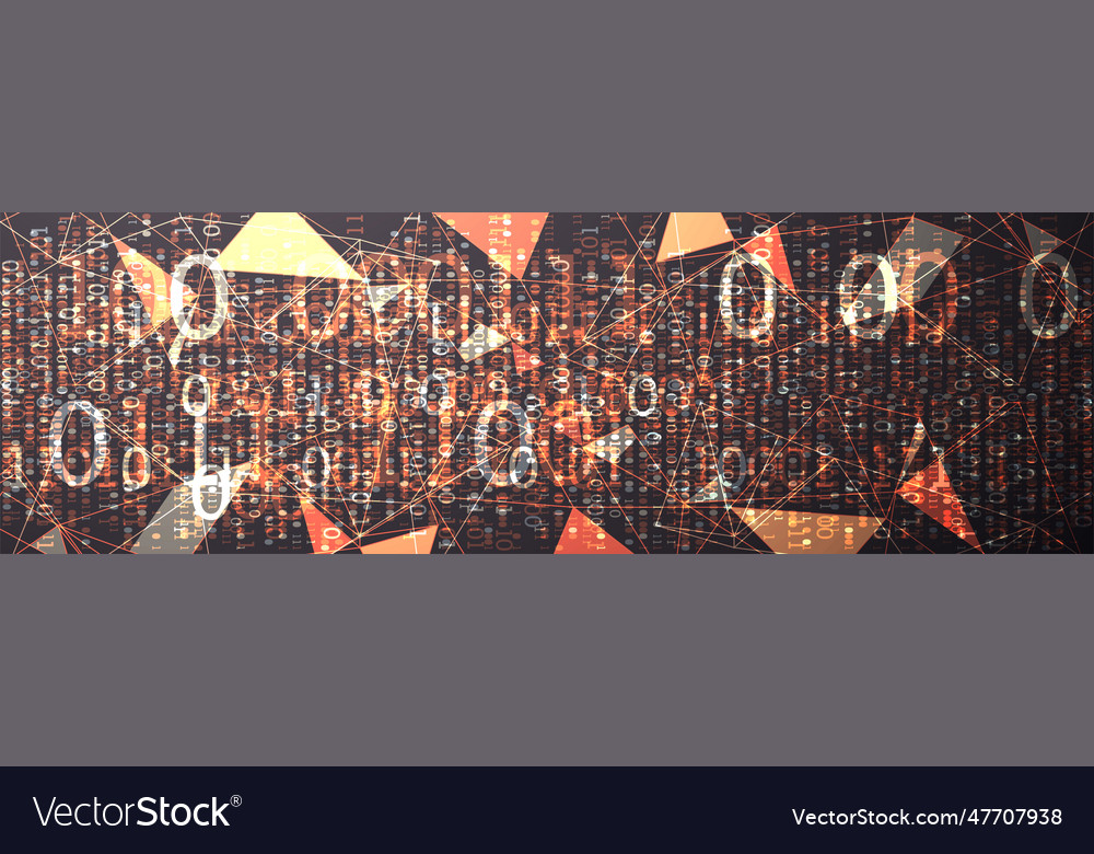Technology background big data concept binary Vector Image