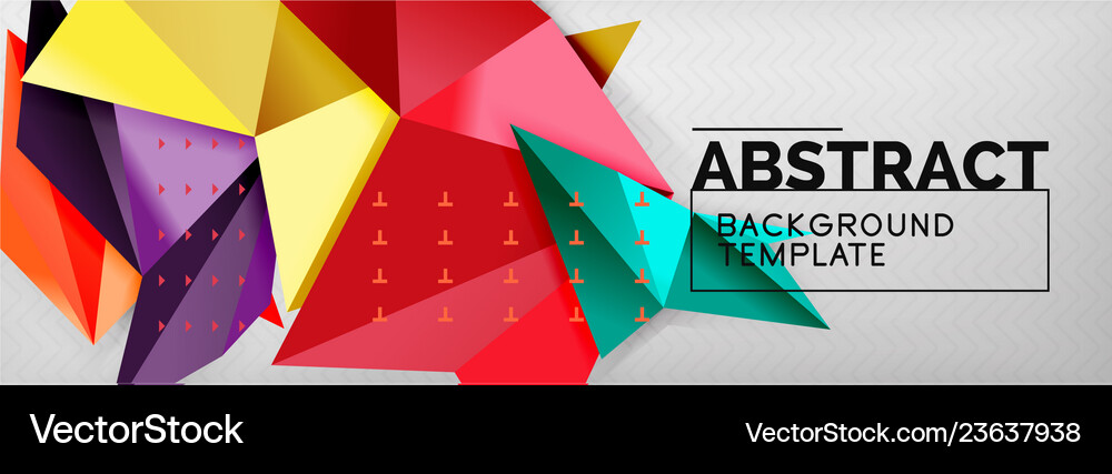 Triangles background techno template Royalty Free Vector