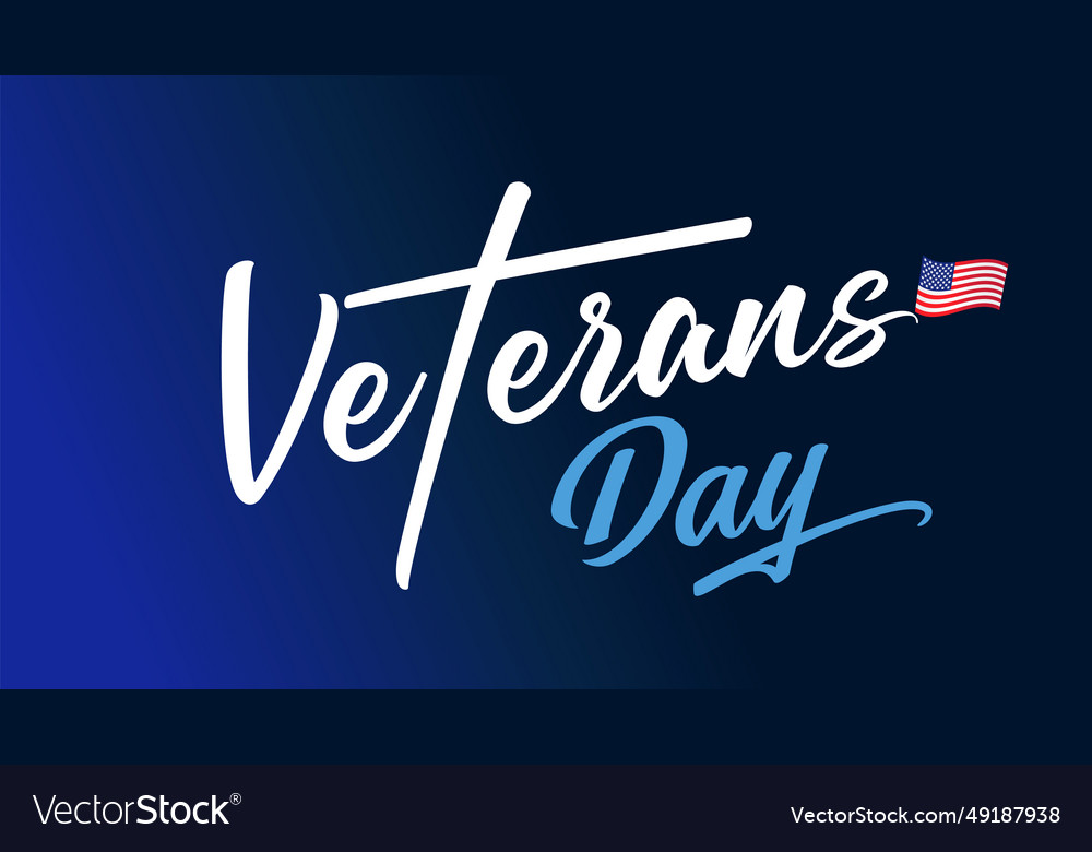 Veterans day calligraphy web slide Royalty Free Vector Image Veterans day calligraphy web slide Royalty Free Vector Image
