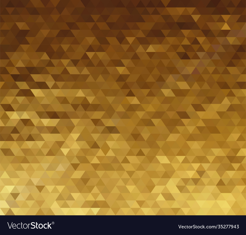 Abstract golden triangle pattern background Vector Image