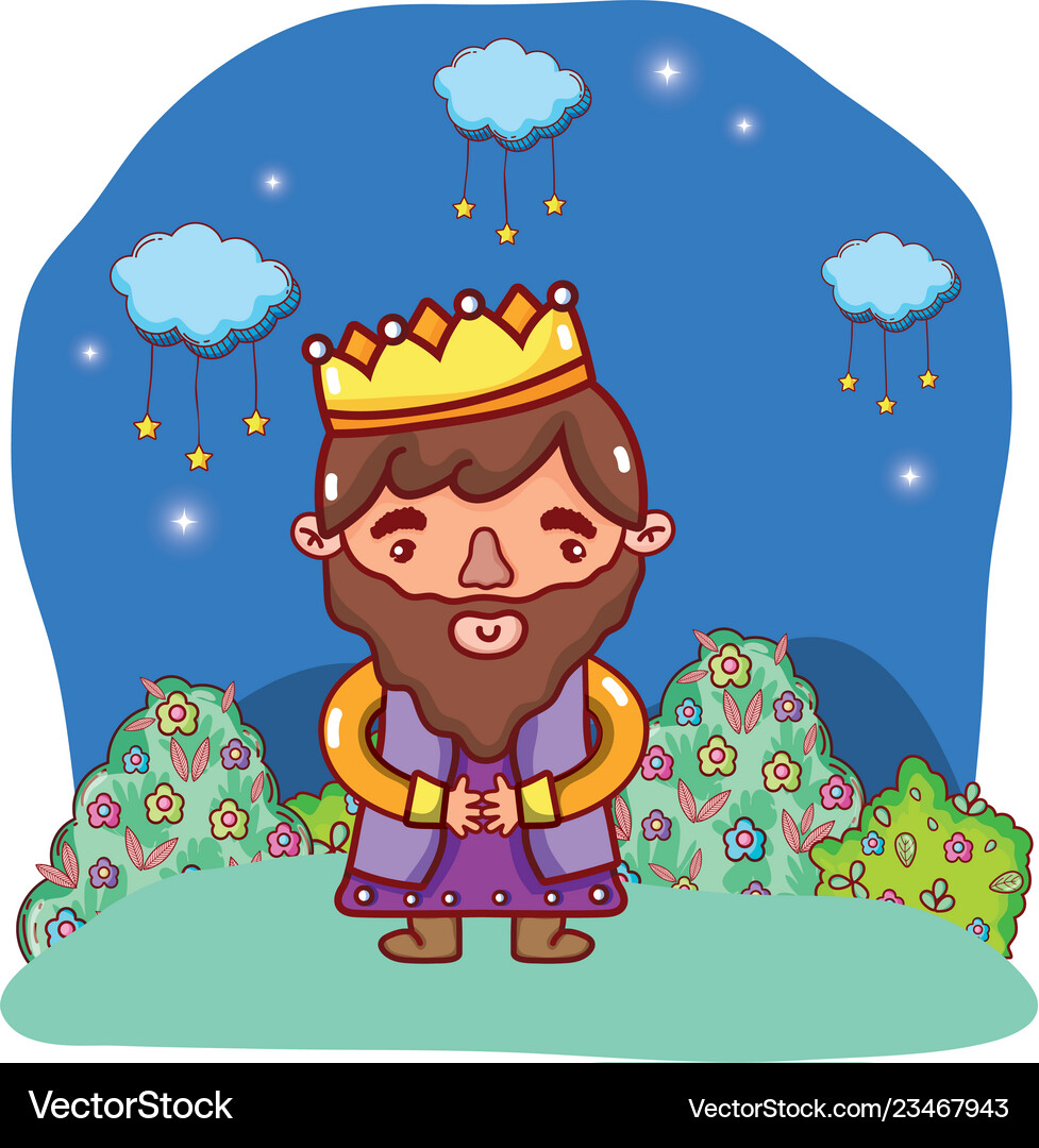 Christmas nativity scene cartoon Royalty Free Vector Image