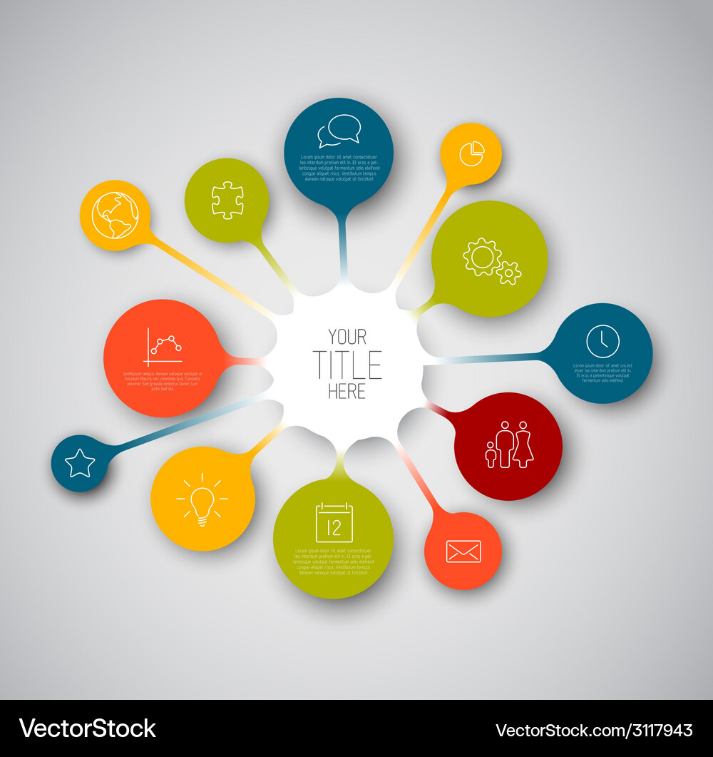 Colorful infographic timeline report template Vector Image