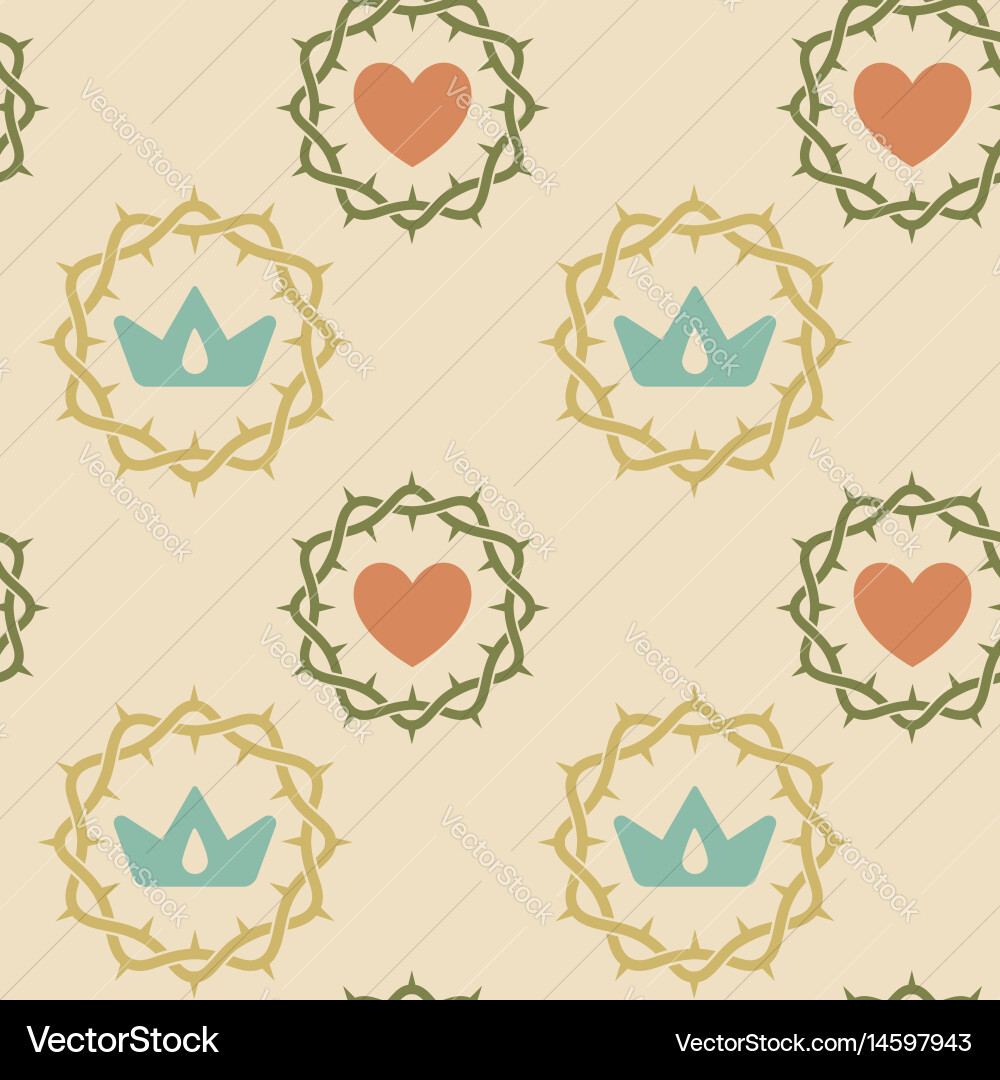 Colorful seamless pattern with christian symbols Vector Image