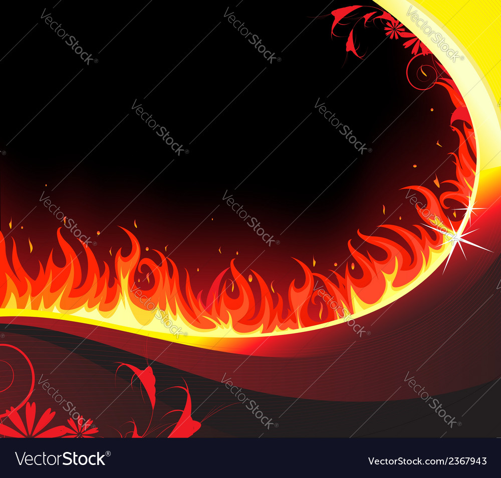 Fiery background Royalty Free Vector Image - VectorStock