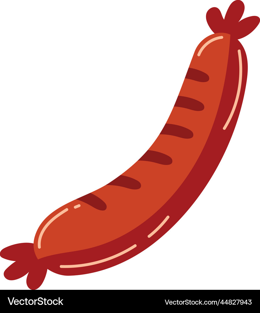 Fresh sausage food Royalty Free Vector Image - VectorStock