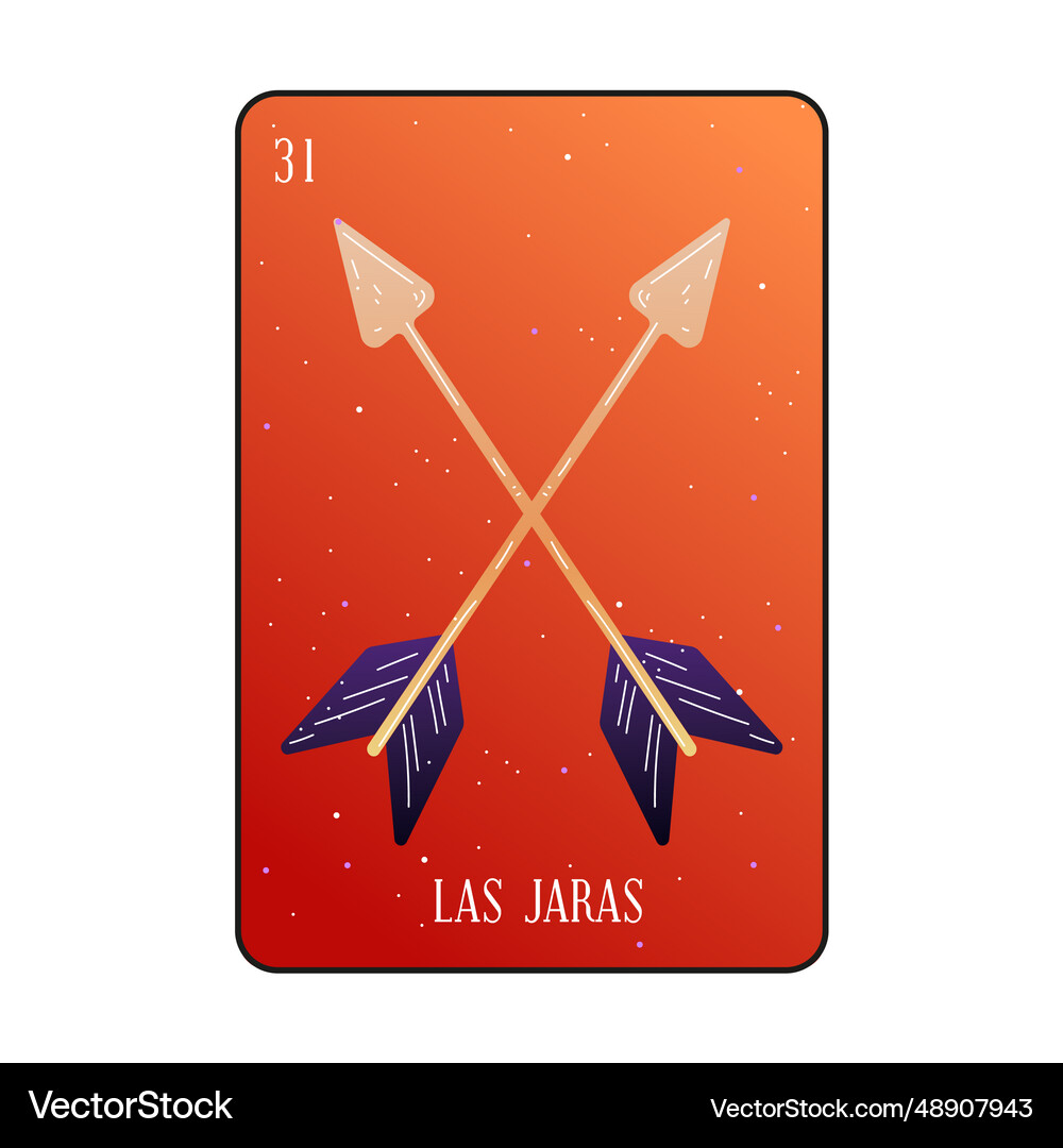 Loteria arrows card Royalty Free Vector Image - VectorStock