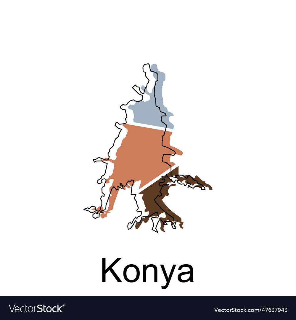 Map of konya province of turkey design turkey Vector Image Map of konya province of turkey design turkey Vector Image