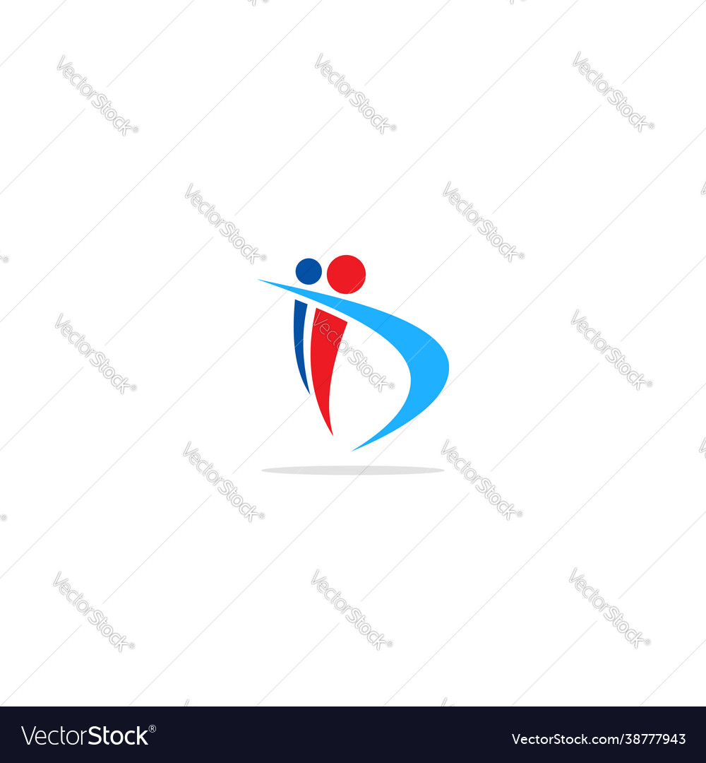 Partner abstract logo Royalty Free Vector Image