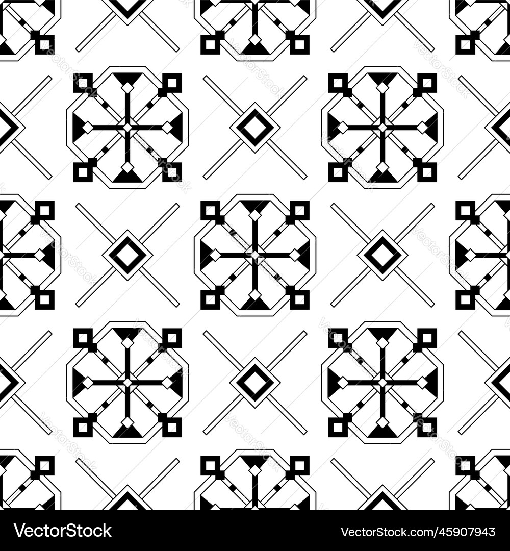 Seamless pattern with ornamental composition Vector Image