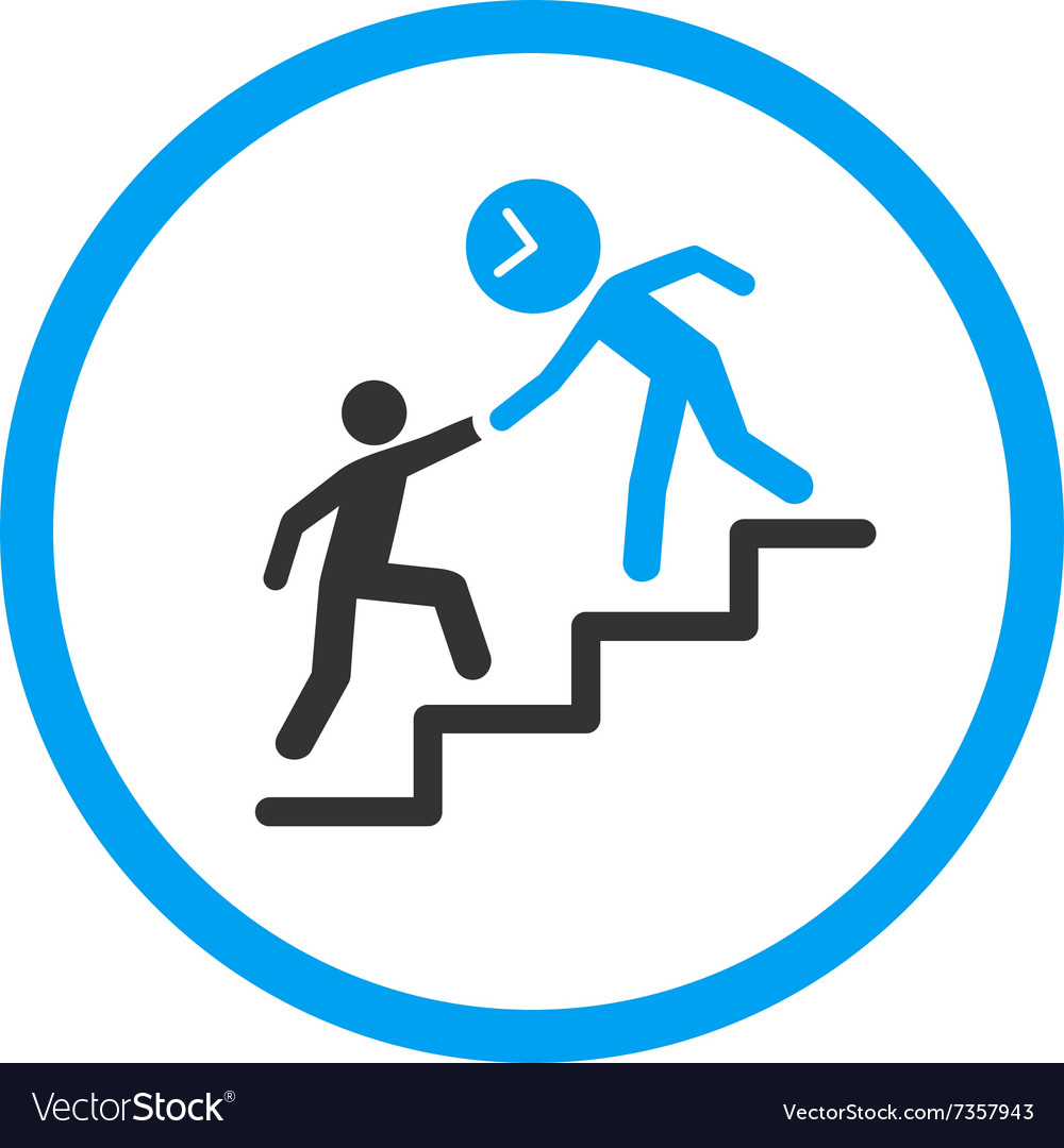 Time Manager Help Rounded Icon Royalty Free Vector Image