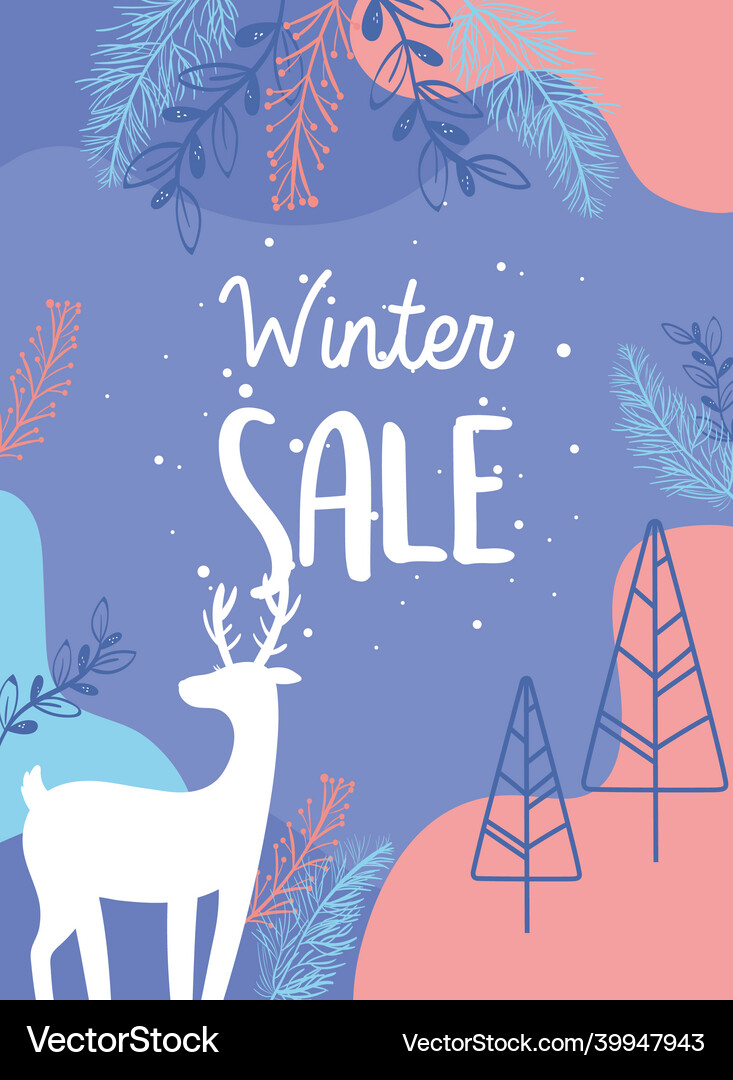 Winter sale banner Royalty Free Vector Image - VectorStock