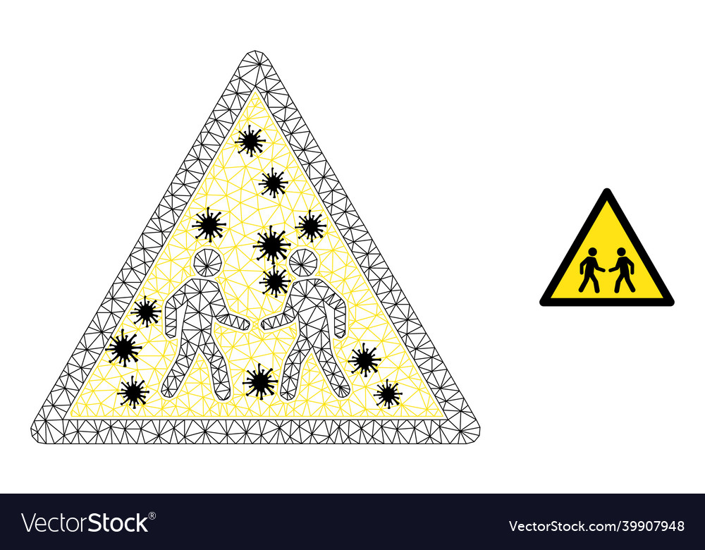 Carcass mesh men meeting danger pictograms Vector Image Carcass mesh men meeting danger pictograms Vector Image