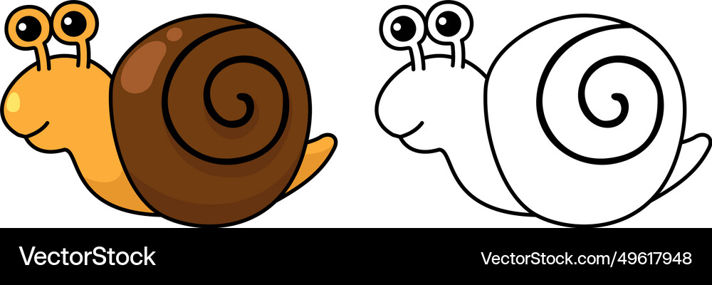 Colorful cartoon character snail Royalty Free Vector Image