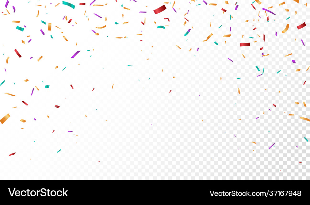 Colorful confetti celebrations design isolated Vector Image