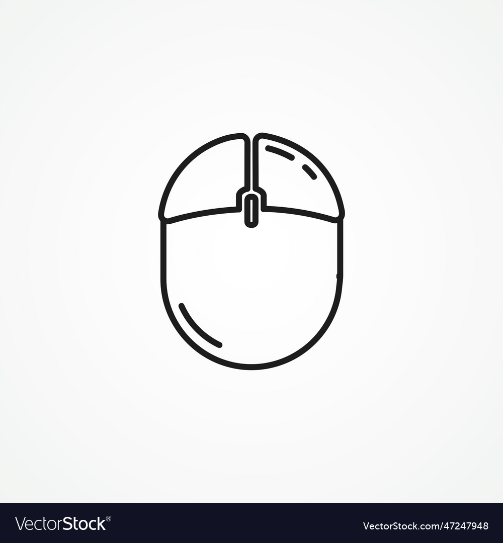 Computer mouse line icon mouse outline Royalty Free Vector Computer mouse line icon mouse outline Royalty Free Vector