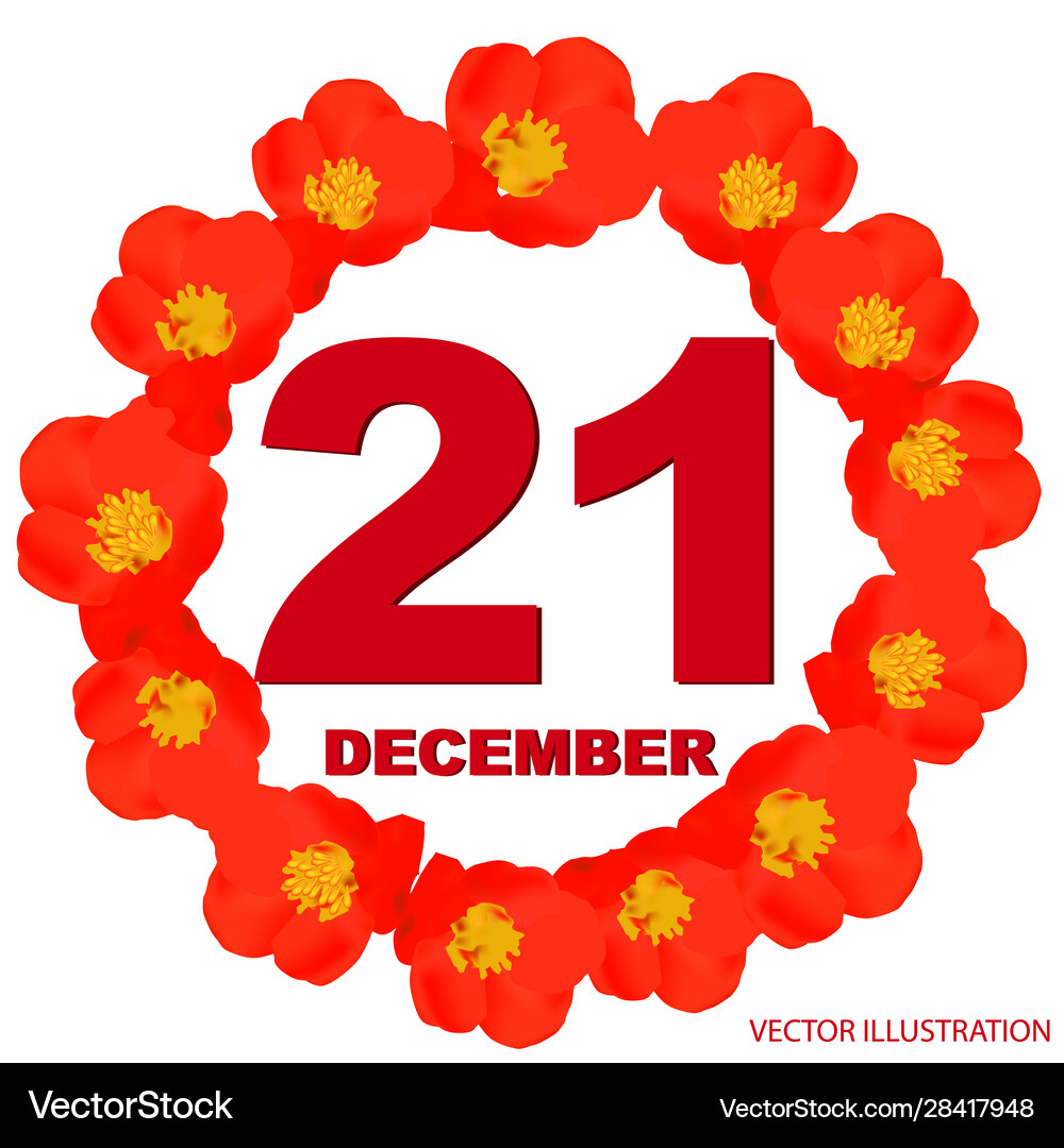 December 21 icon for planning important day Vector Image