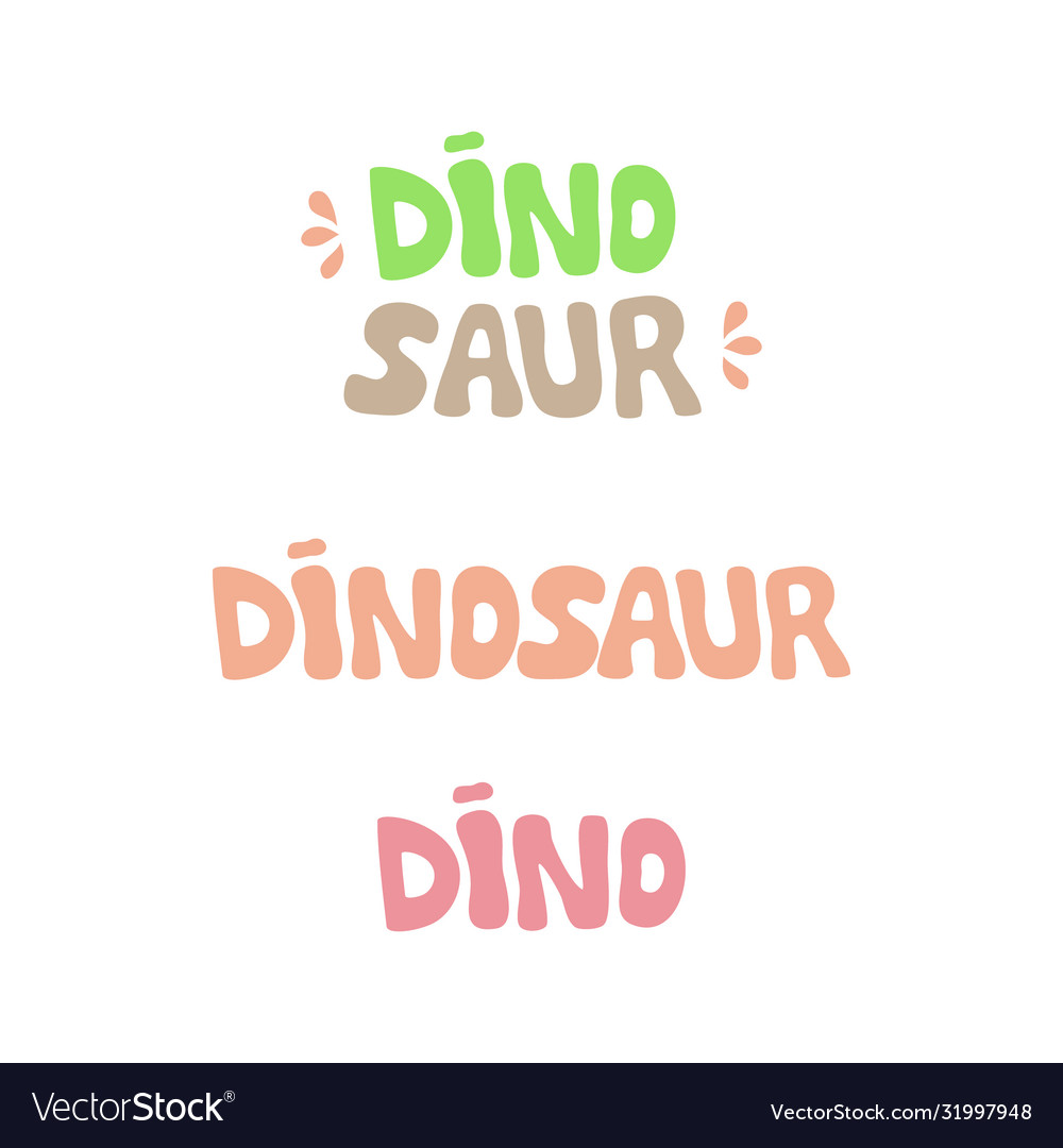 Dinosaur text Royalty Free Vector Image - VectorStock