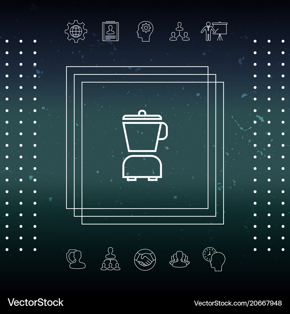 Kitchen blender linear icon Royalty Free Vector Image