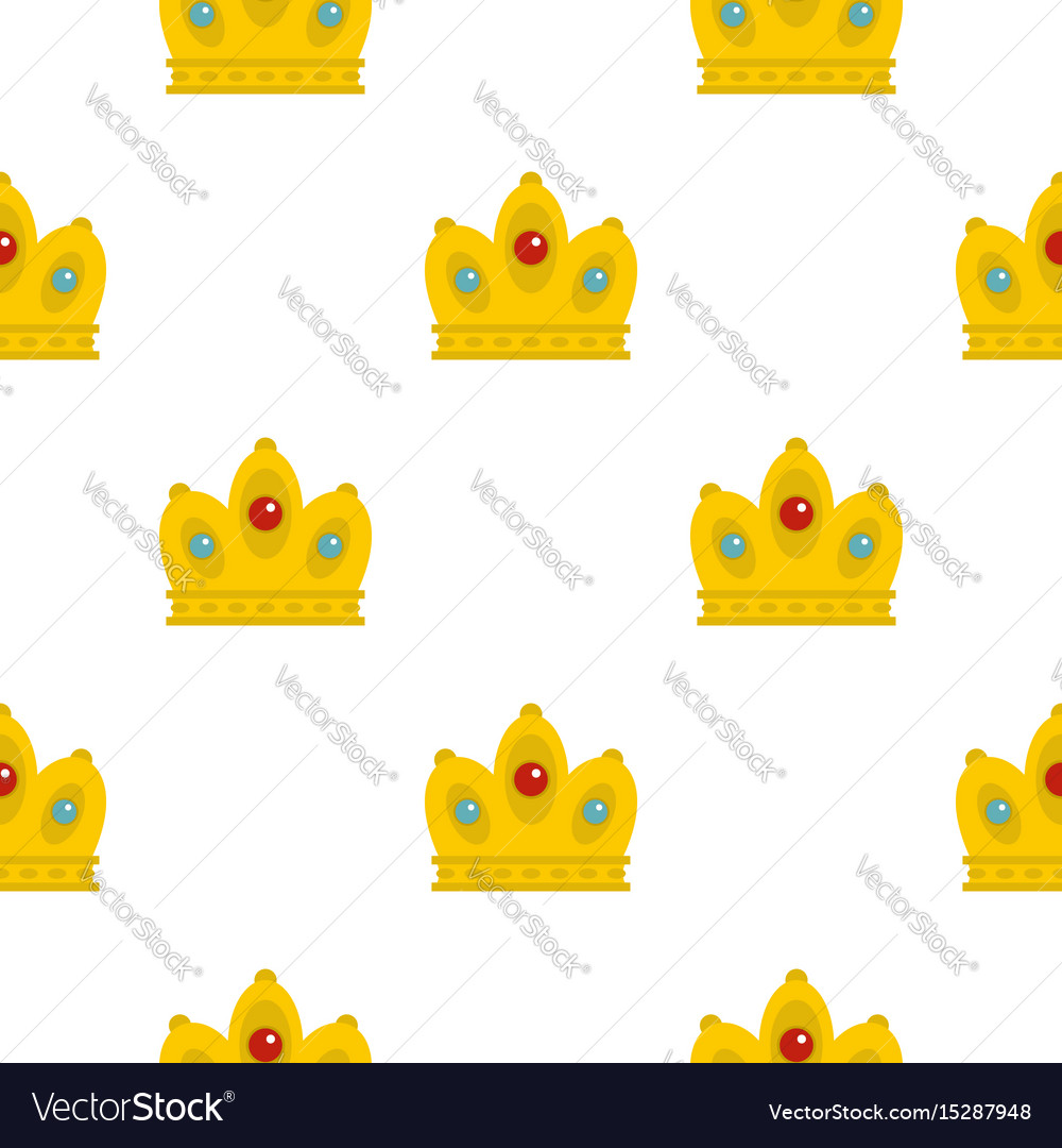 Queen crown pattern flat Royalty Free Vector Image