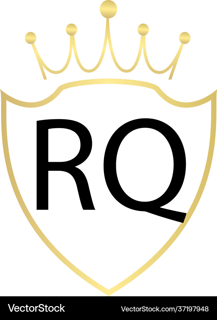 Rq letter logo design with simple style Royalty Free Vector