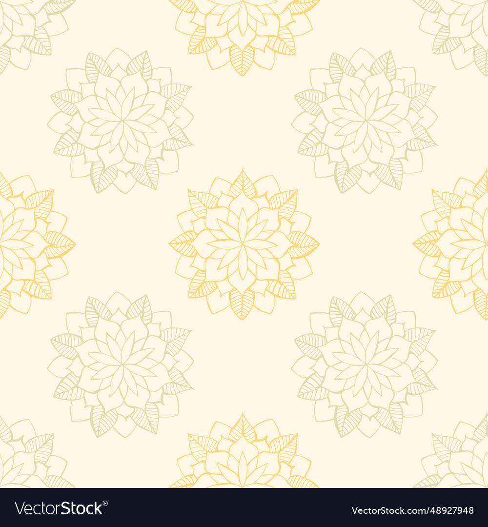 Seamless pattern with hand-drawn abstract flowers Vector Image
