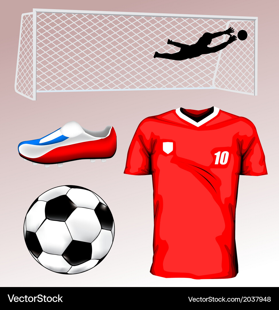 Soccer elements Royalty Free Vector Image - VectorStock