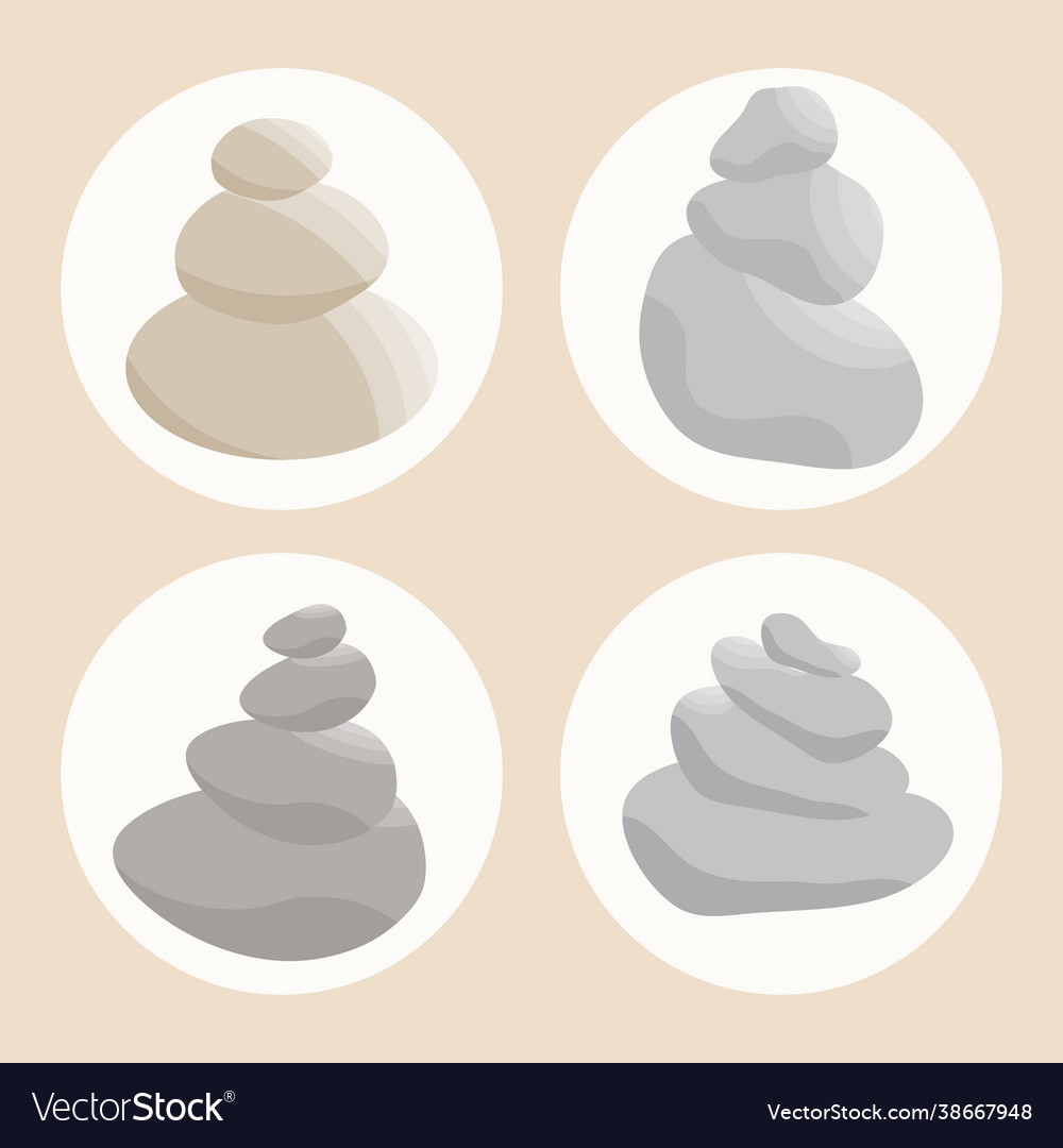 Stack smooth stones Royalty Free Vector Image - VectorStock
