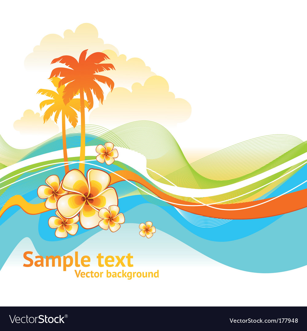 Tropical background Royalty Free Vector Image - VectorStock