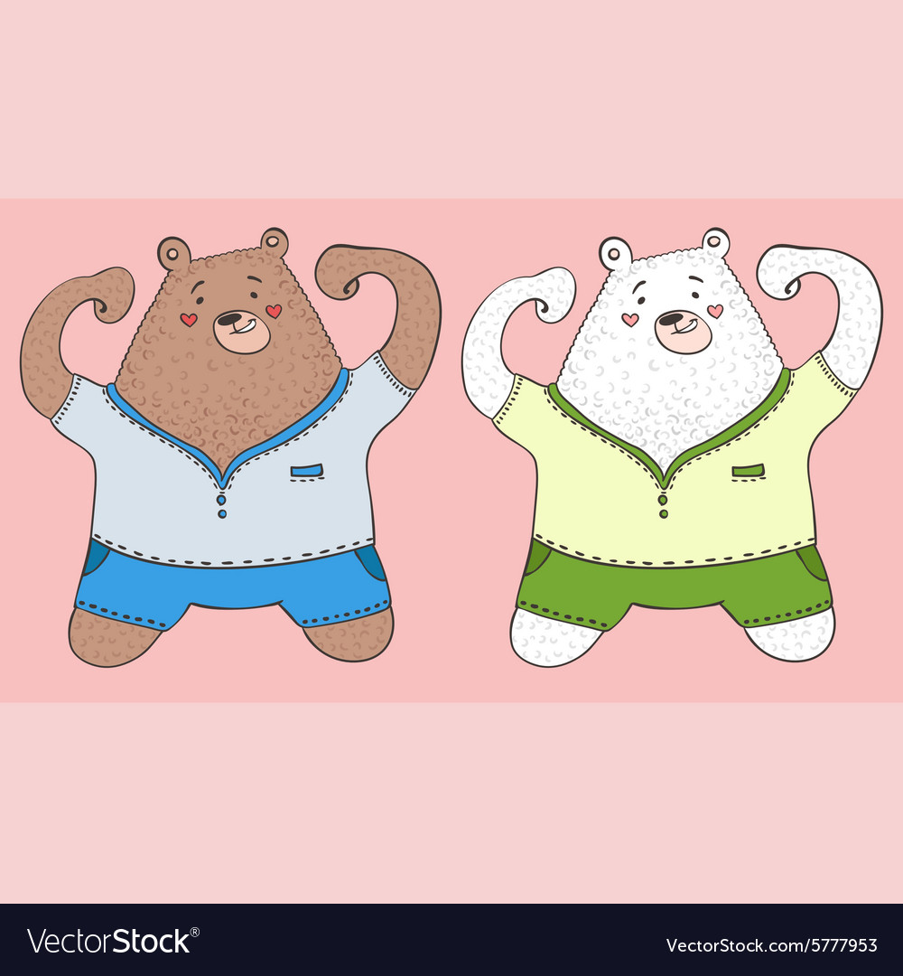 2 bears Royalty Free Vector Image - VectorStock