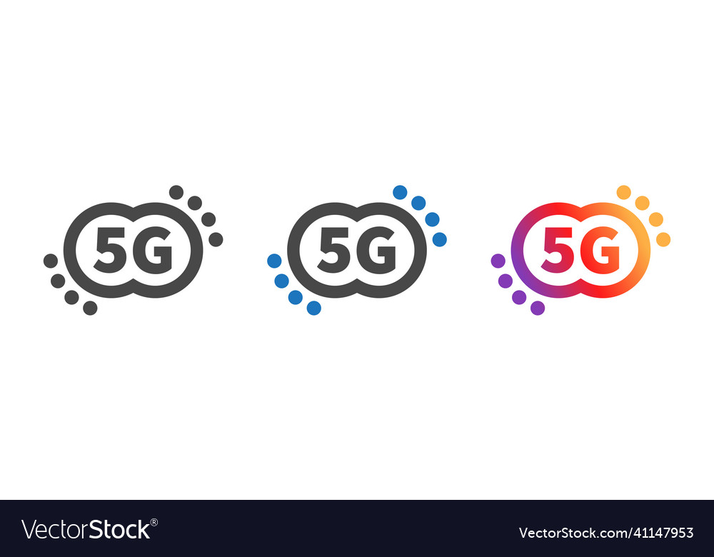 5g logos high speed internet icon or logo Vector Image