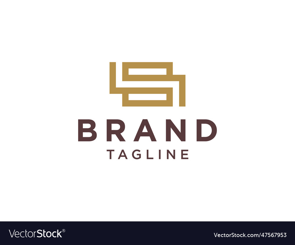 Abstract letter s flat monochrome logo use Vector Image Abstract letter s flat monochrome logo use Vector Image