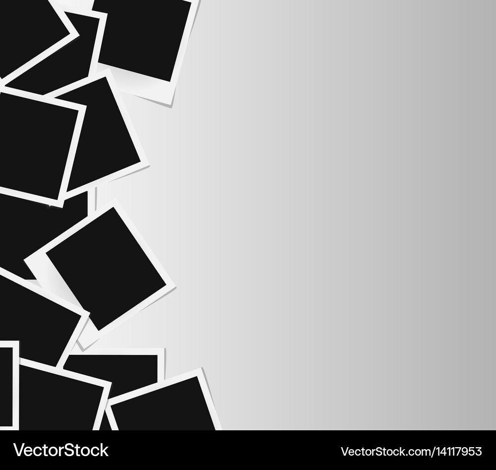 Background of realistic photo frames template Vector Image