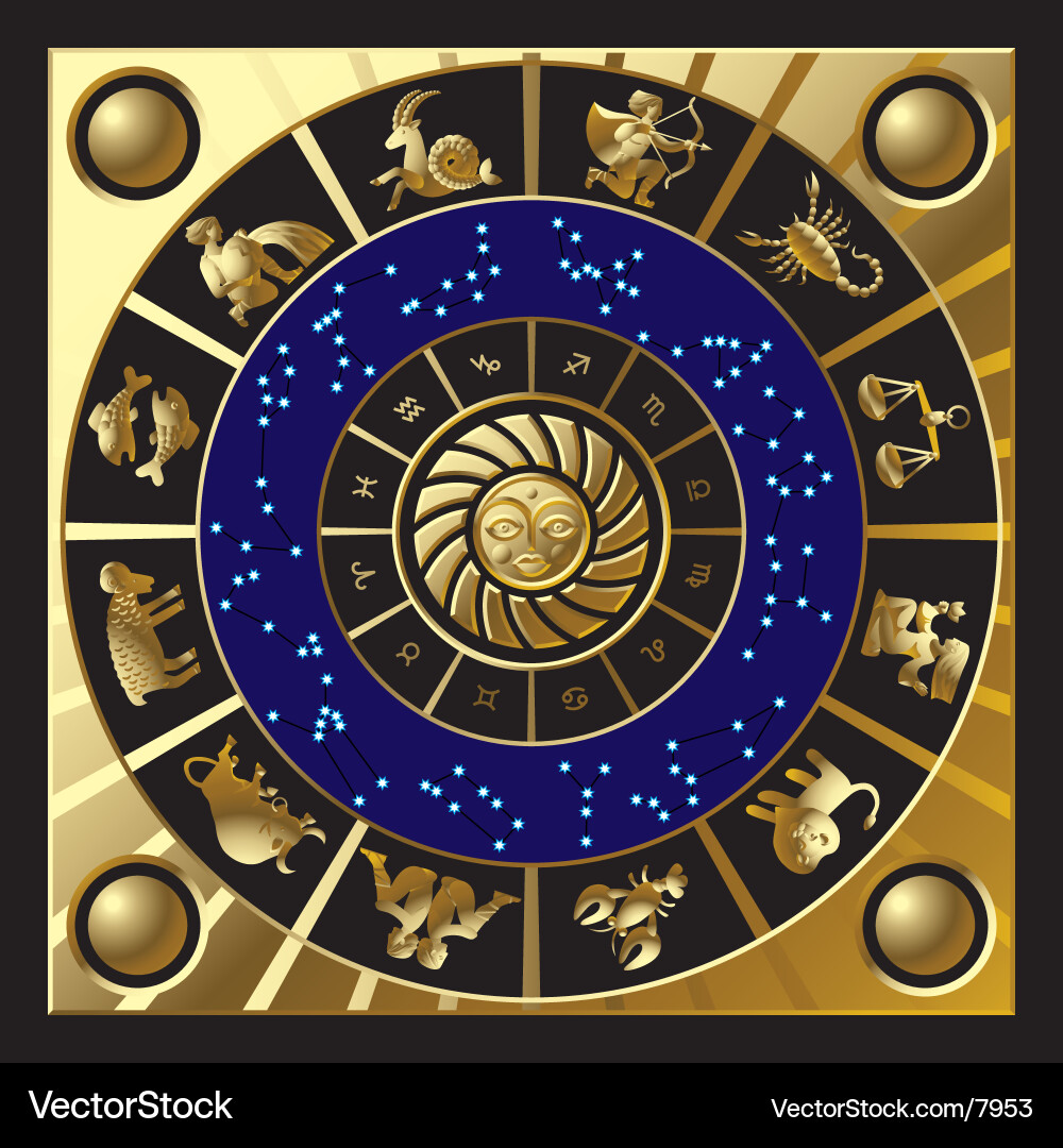 Circle of zodiac Royalty Free Vector Image - VectorStock