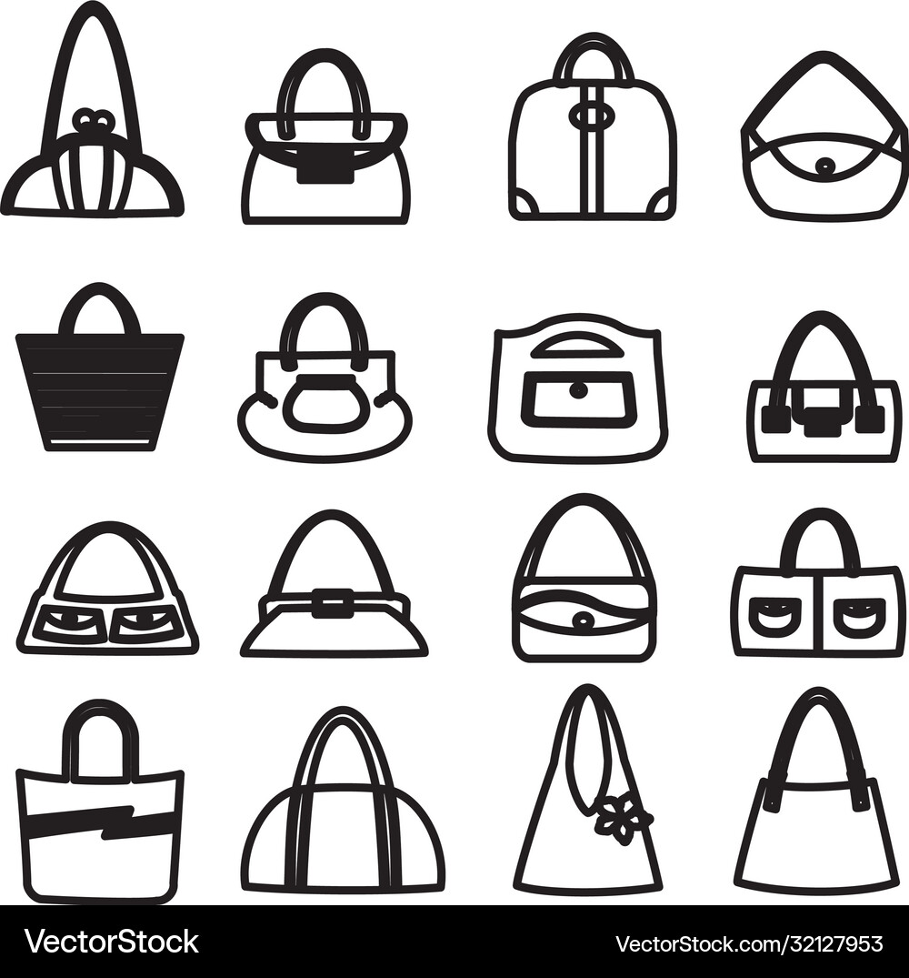 Collection icons for web design isolated on white Vector Image