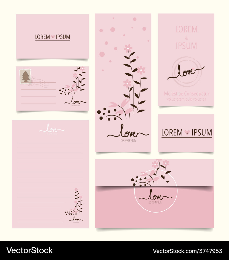 Collection of various paper designs sheets Vector Image