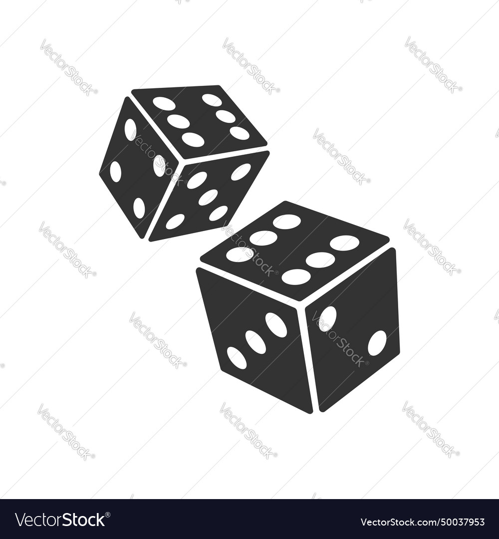 Two dice Royalty Free Vector Image - VectorStock