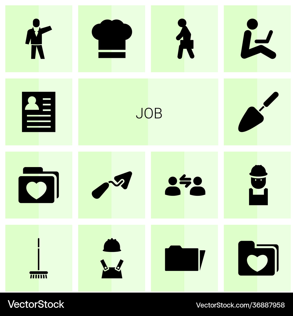 14 job icons Royalty Free Vector Image - VectorStock