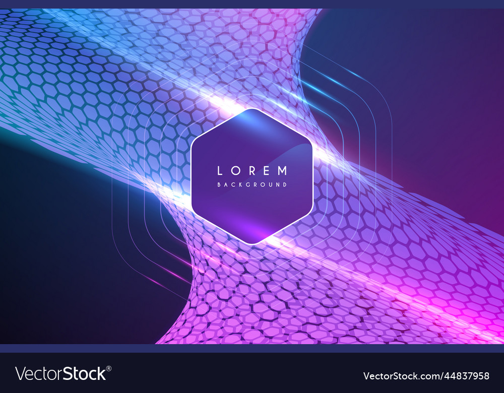 Abstract neon color hexagonal background Vector Image Abstract neon color hexagonal background Vector Image