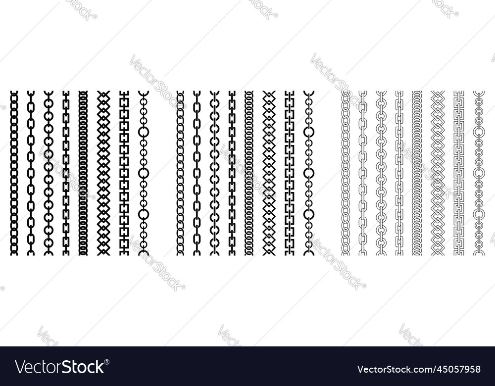 Chain pattern set Royalty Free Vector Image - VectorStock