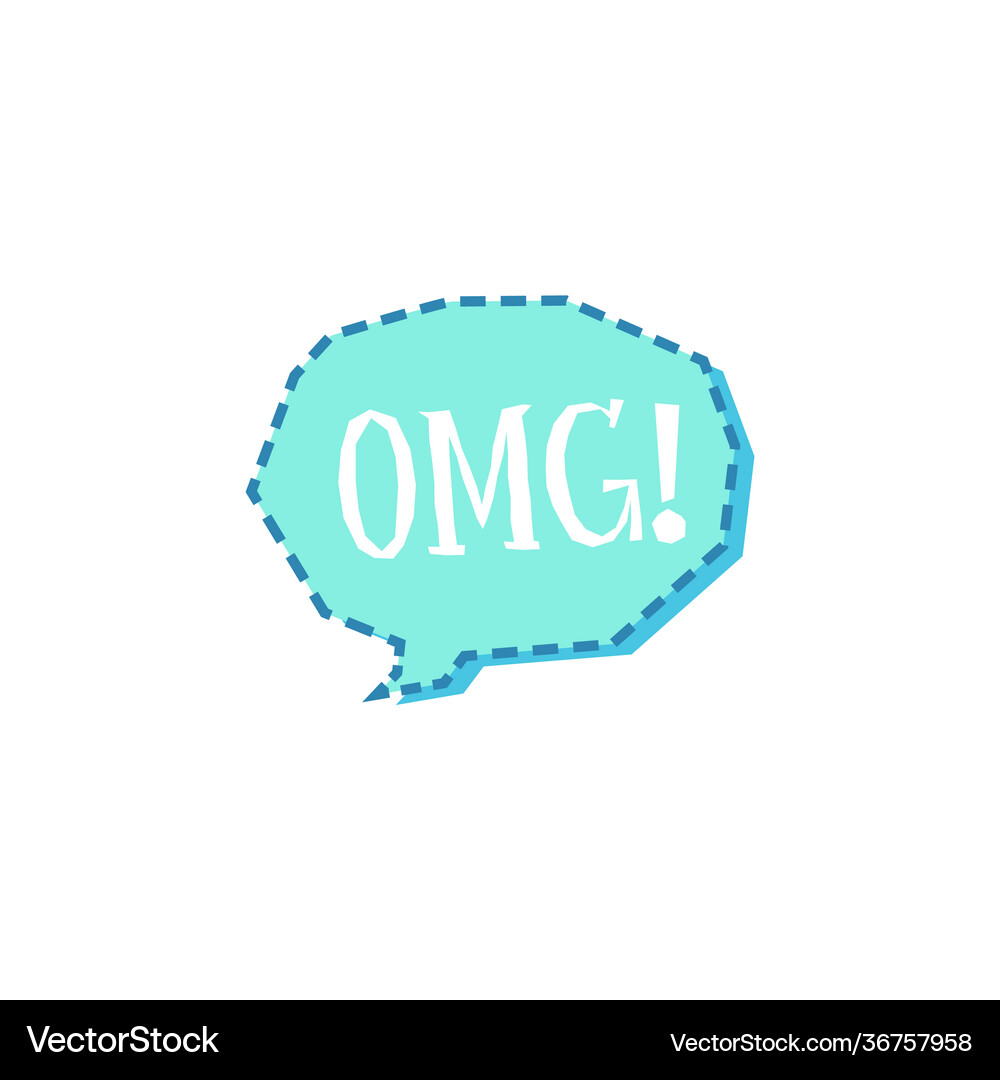 Omg phrase in comic books speech bubble cartoon Vector Image