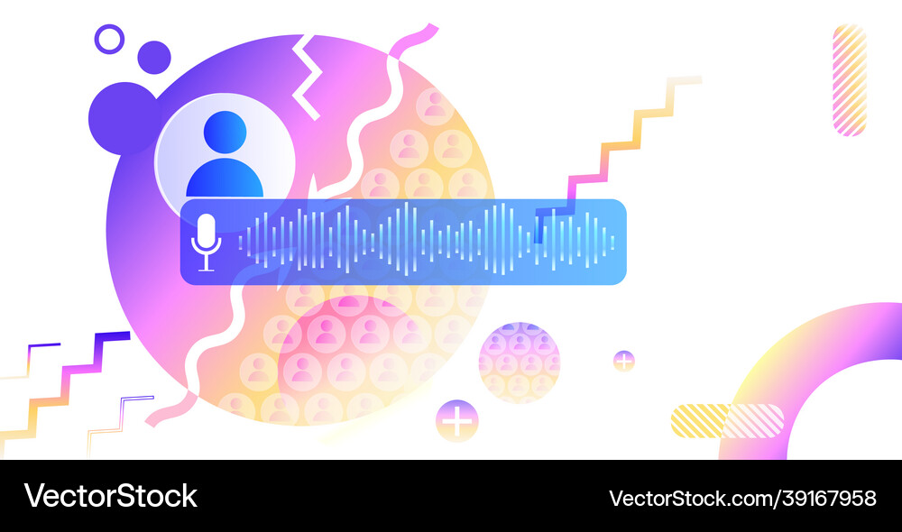 People communicating by voice messages audio chat Vector Image
