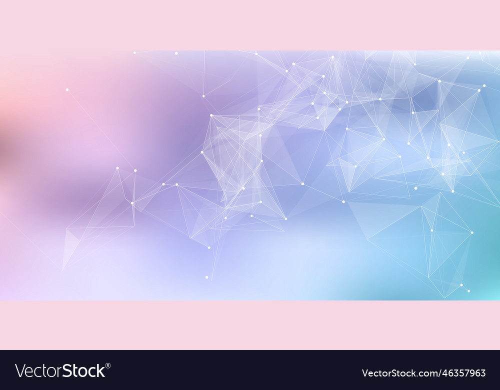 Banner with low poly plexus design Royalty Free Vector Image