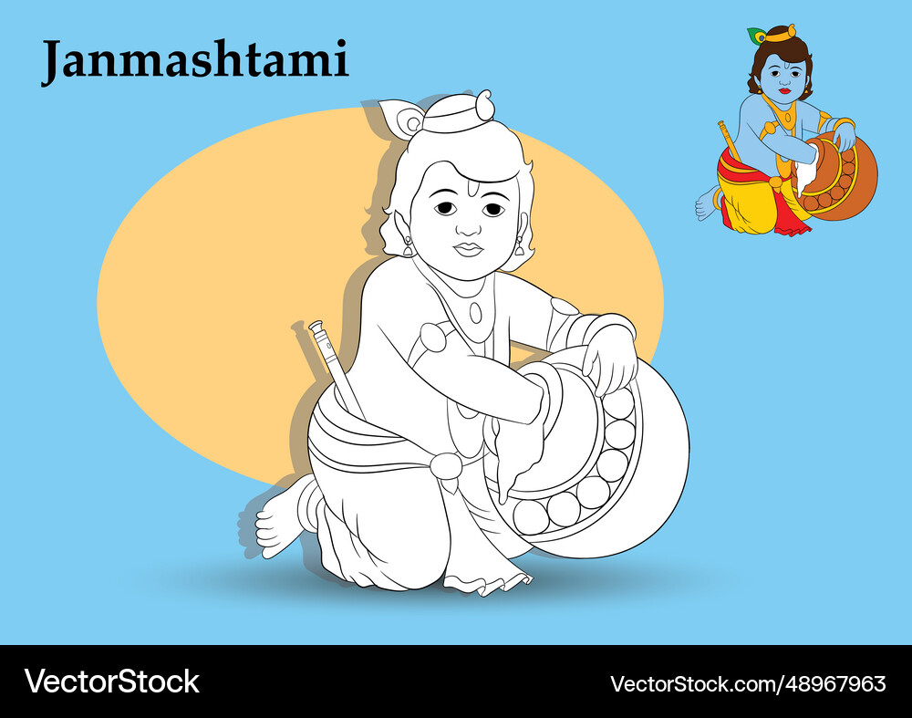 Festival coloring page for kids Royalty Free Vector Image