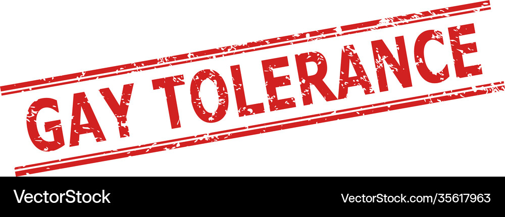 Gay tolerance stamp with distress surface Vector Image