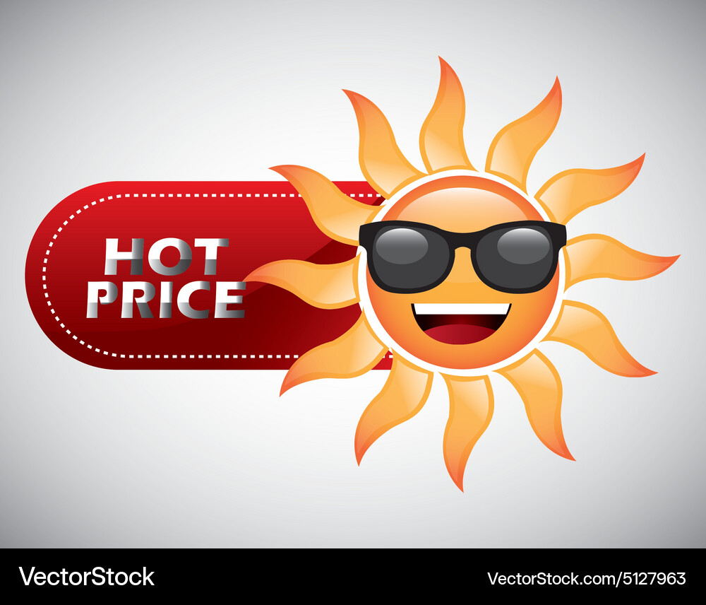 Hot price digital design Royalty Free Vector Image