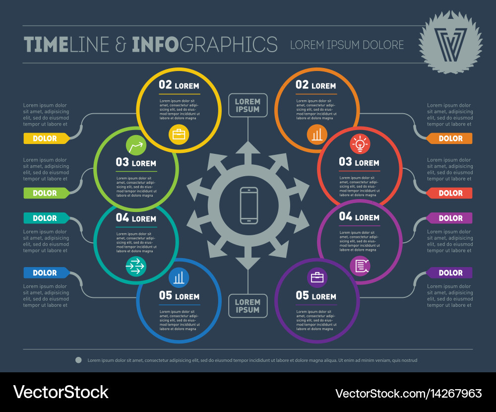 Infographic of technology or education process Vector Image