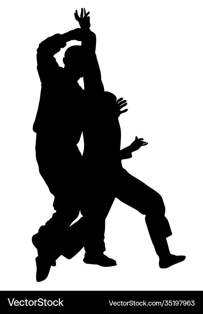 Man fighting against aggressor with knife karate Vector Image