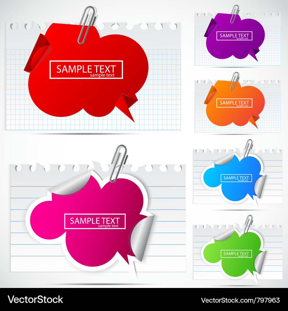 Paper cloud bubble for speech Royalty Free Vector Image