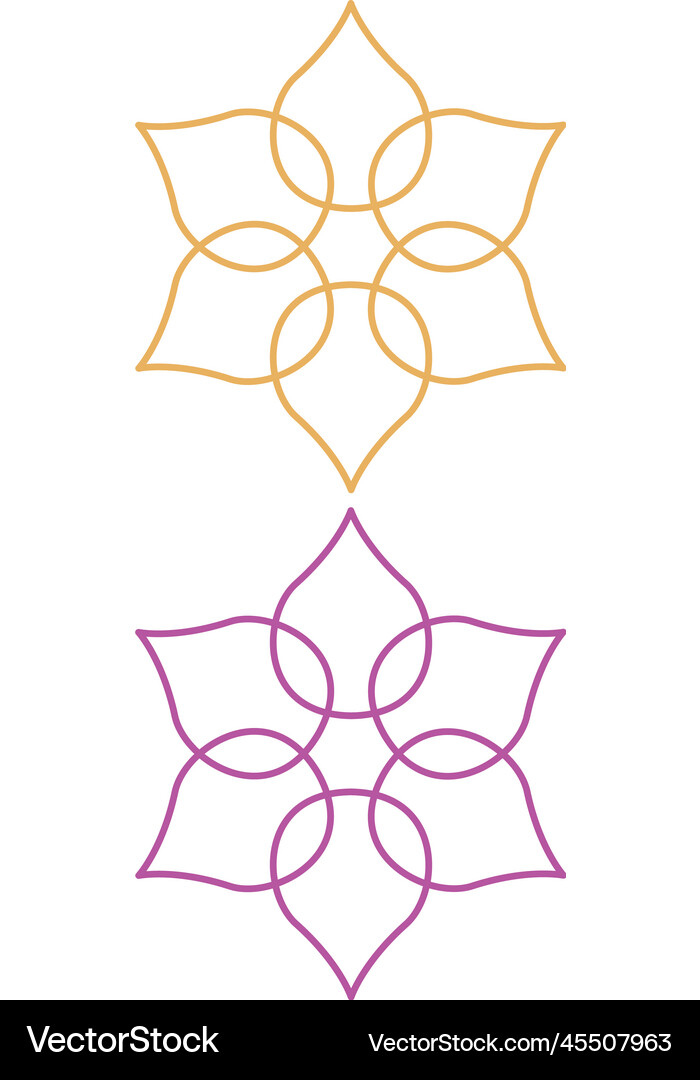 Simple flower sign symbol logo Royalty Free Vector Image