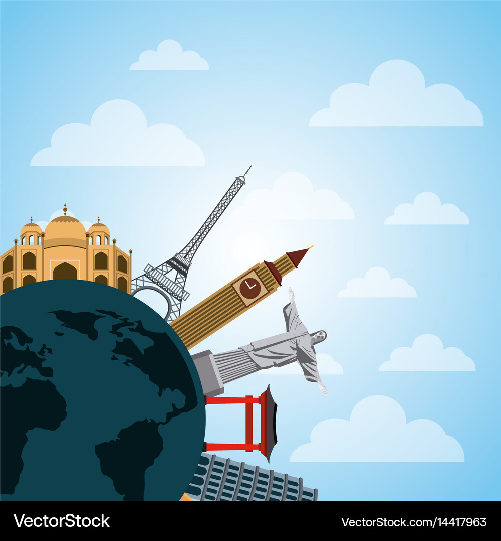 Travel and tourism design Royalty Free Vector Image